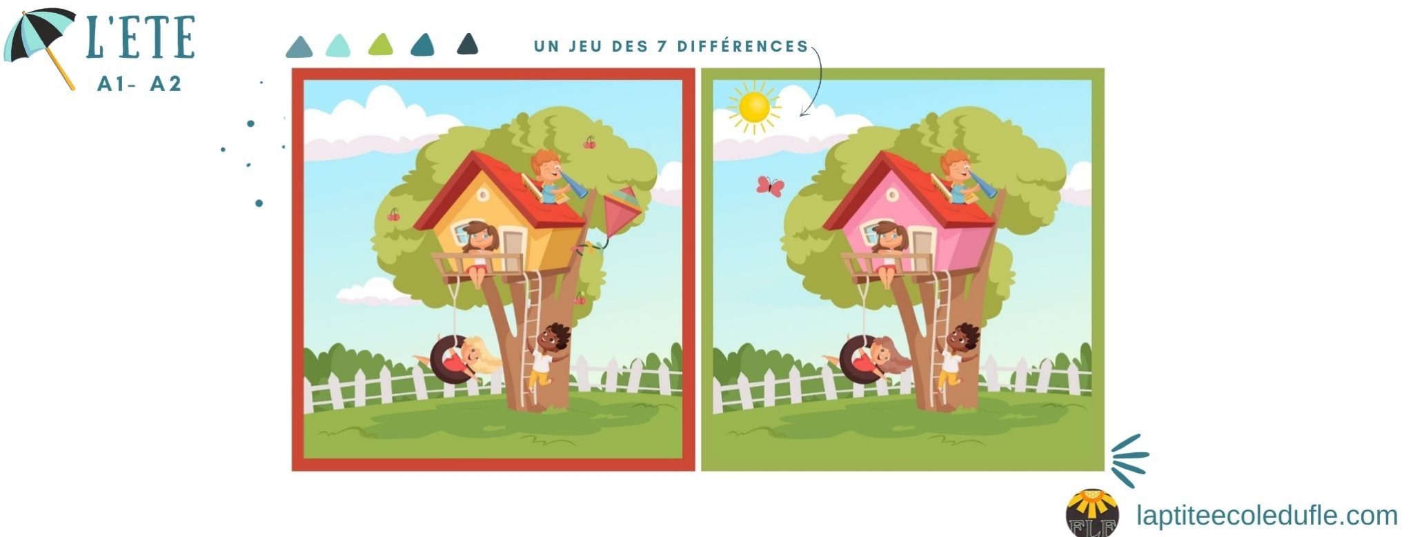 Le lexique de l'été en FLE - A1-A2 - La ptite ecole du FLE